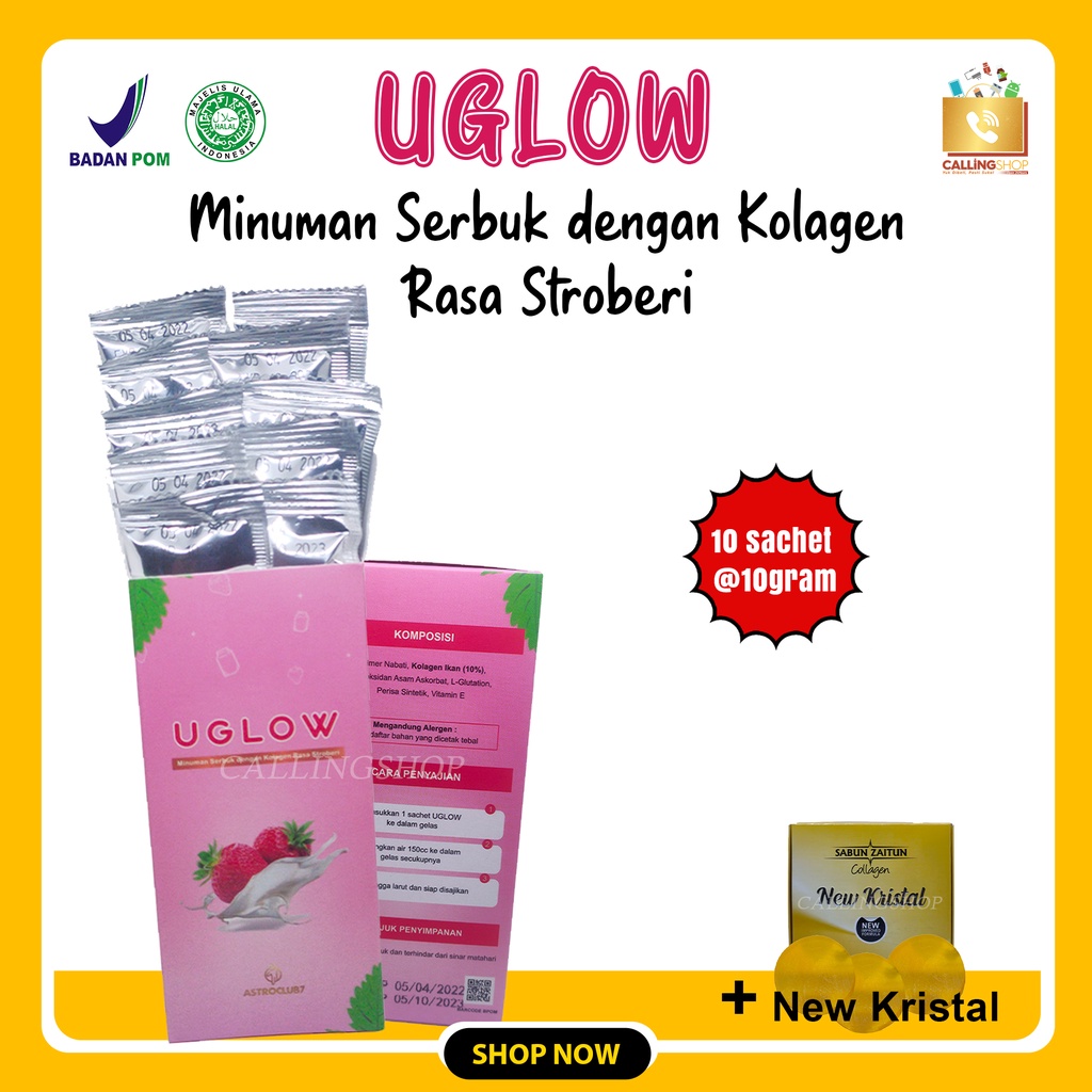 Jual UGLOW susu Collagen U'GLOW Glutha Collagen Milk Creamer Vitamin C ...