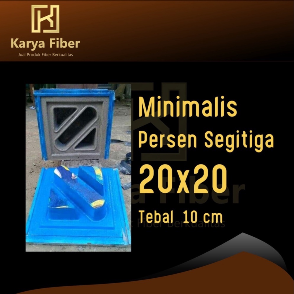 Jual Cetakan Fiber Motif Minimalis Persen Segitiga 20x20 Tebal 10cm ...