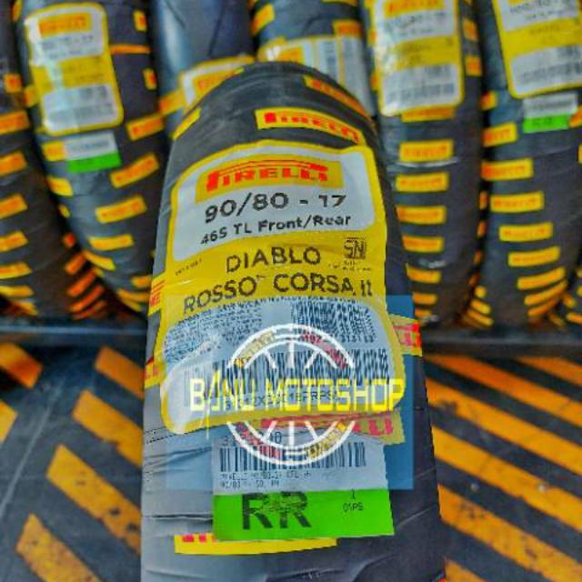 Jual Ban Pirelli Diablo Rosso Corsa II 2 uk 90/80-17 Soft Compound ( Race Tire ) | Shopee Indonesia