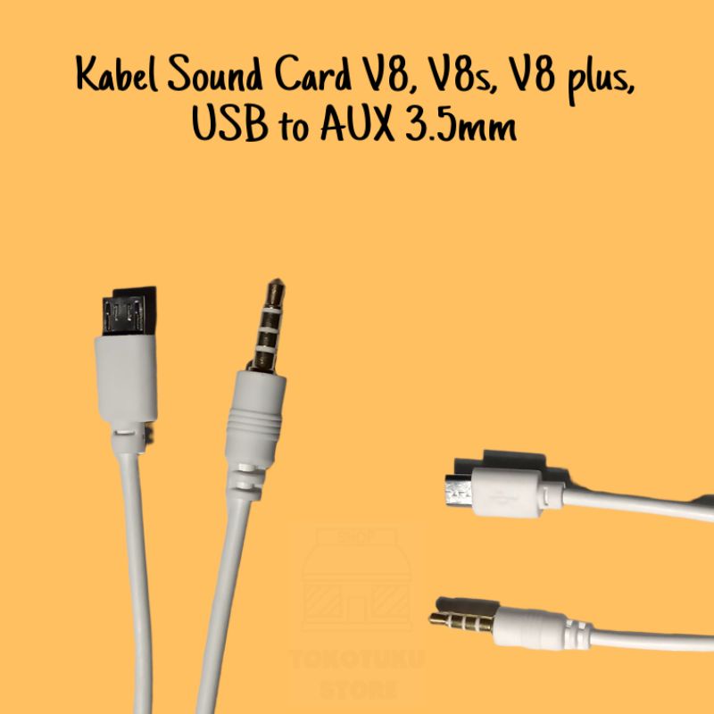 Jual Kabel SoundCard Micro USB to AUX 3.5mm For Sound Card V8 V8s V8 ...