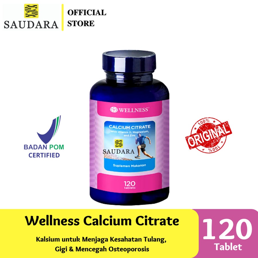 Jual Wellness Calcium Citrate (120 Tablet) | Shopee Indonesia