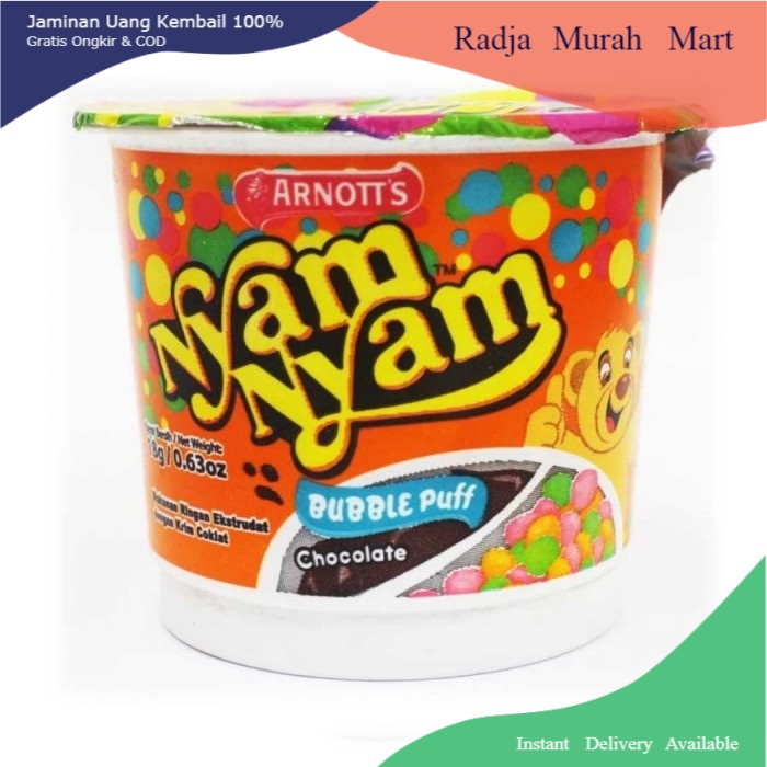 Jual Nyam Nyam Snack Bubble Puff Choco 18gr Shopee Indonesia