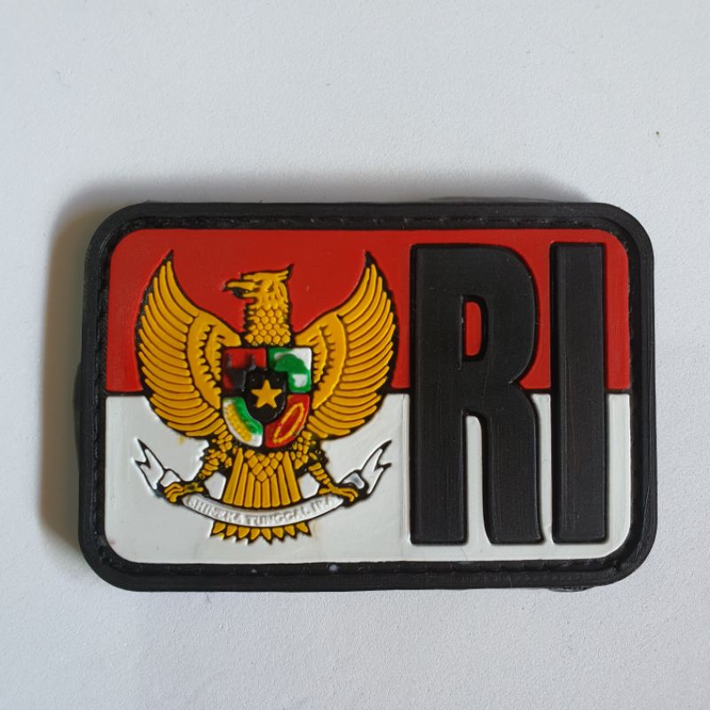 Jual patch rubber logo GARUDA RI indonesia dasar merah putih - tempelan ...