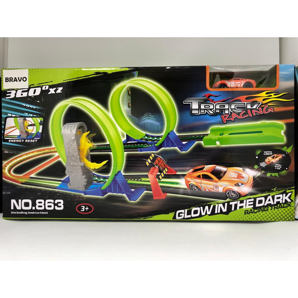 Jual Mainan anak racing track glowing in the dark | Shopee Indonesia