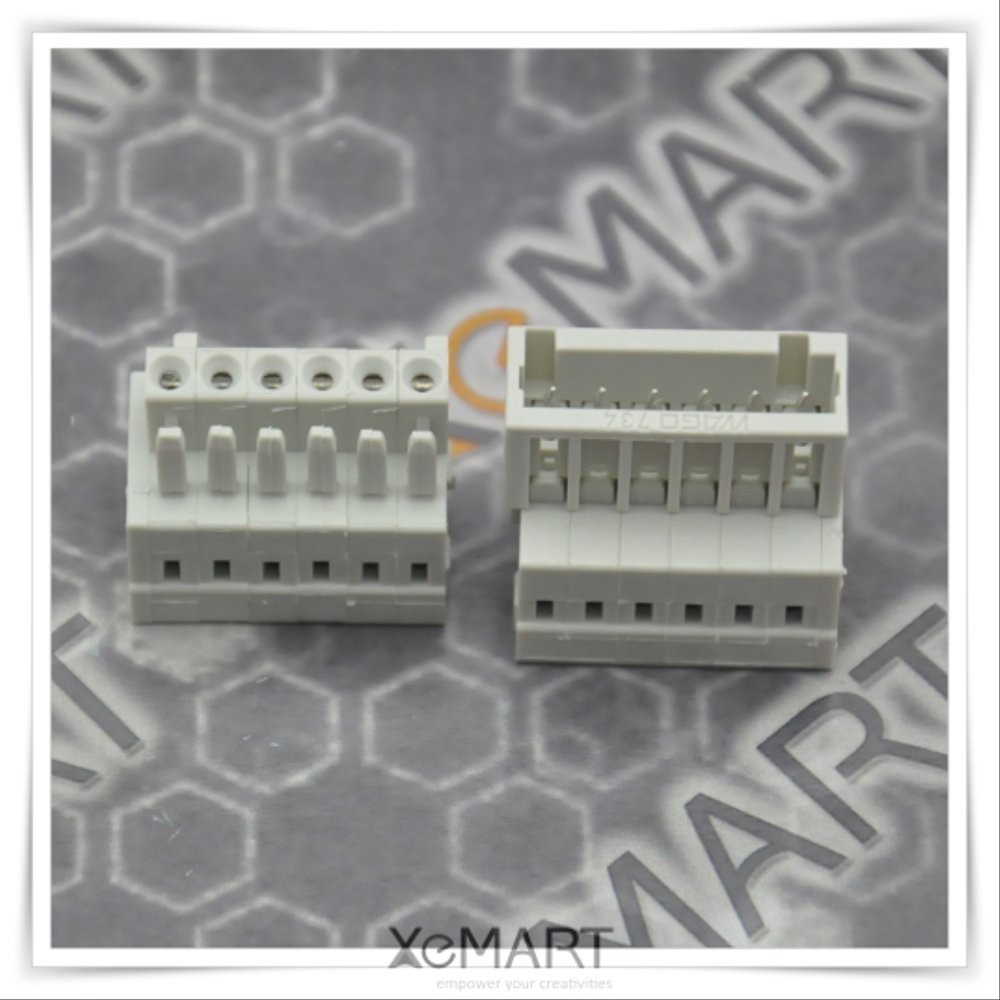 Jual WAGO 734 Terminal Block 6 Poles 0.08-1.5mm2 Square Line 250V 734 ...