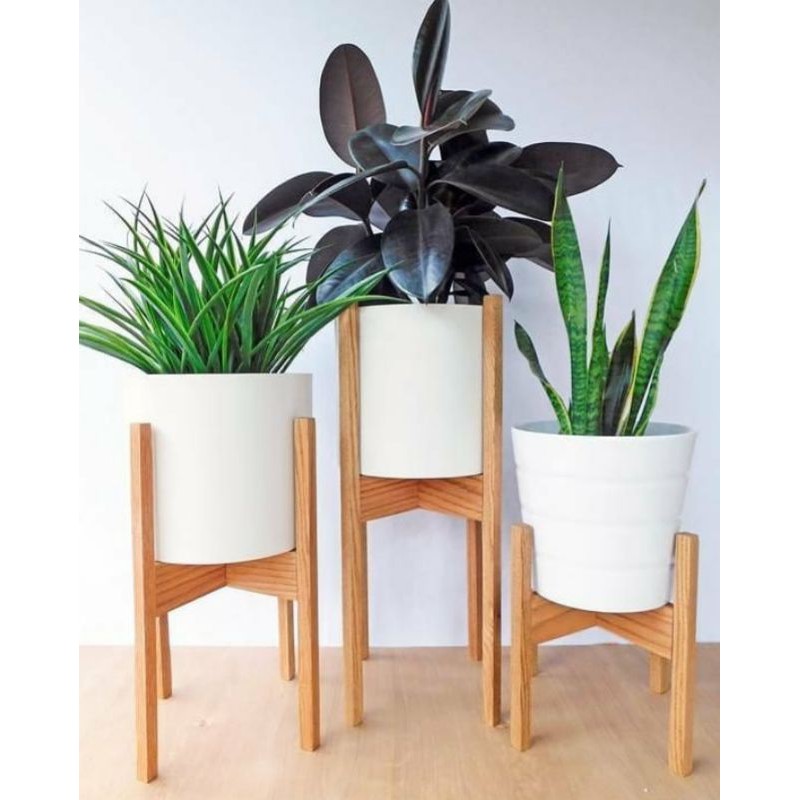 Jual Standing pot Kayu / Rak Bunga Kayu Minimalis Murah | Shopee Indonesia