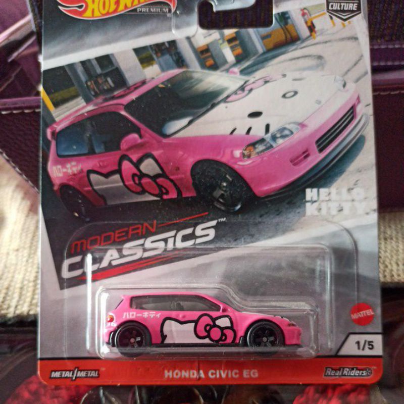 Jual hot wheels premium Honda Civic EG Hello Kitty | Shopee Indonesia