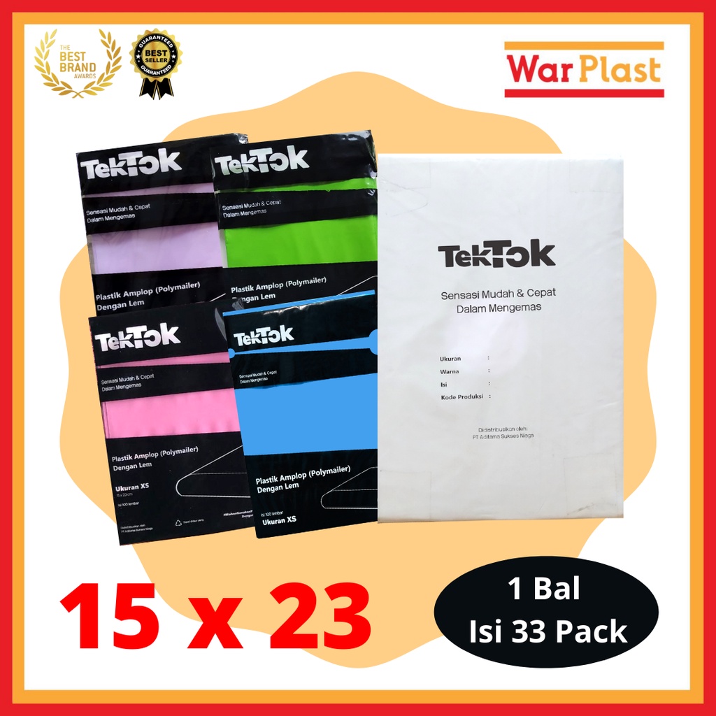 Jual Plastik Polymailer Amplop Plastik Packing TekTok - Uk XS 15x23 1 ...