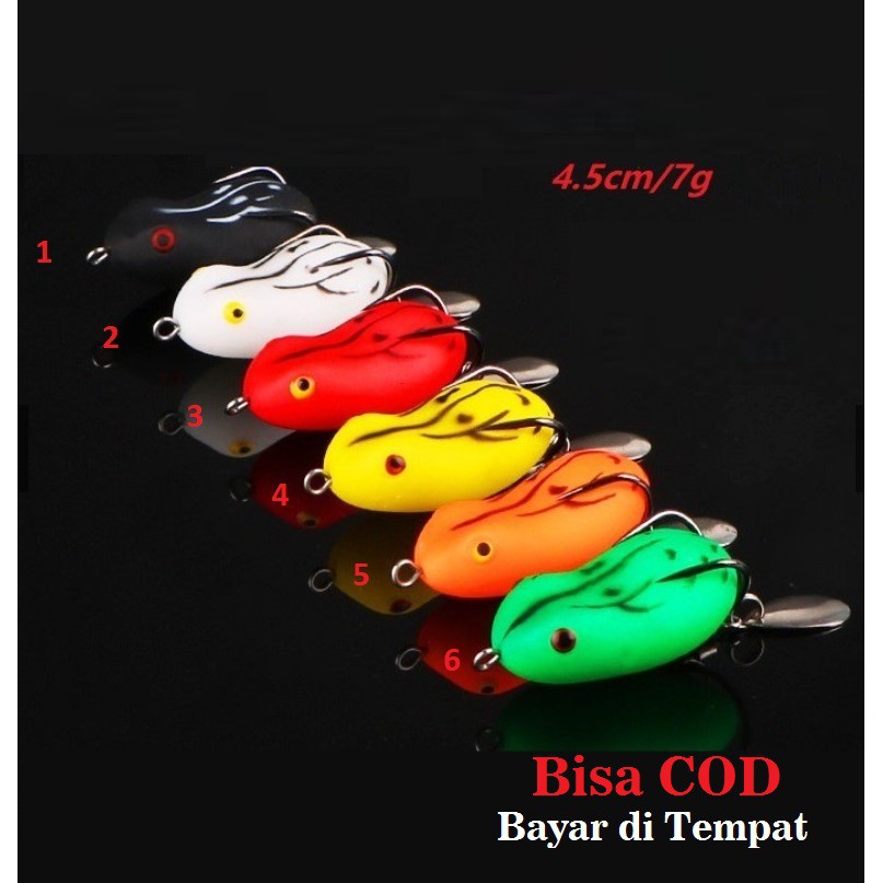 Jual Soft Frog Gabus Sequin Spoon Frog 4.5cm/7gr Umpan Pancing Ikan Bentuk Katak Soft Frog ...