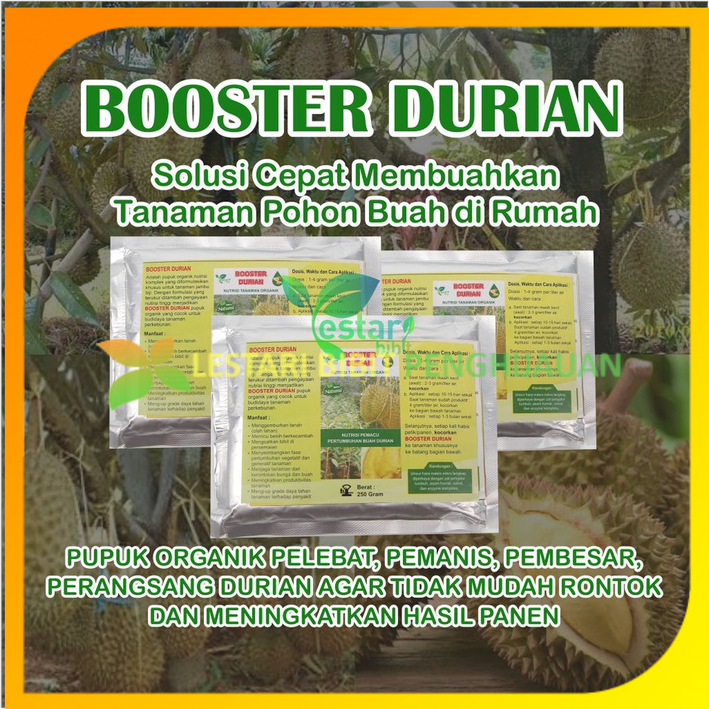 Jual Pupuk Organik Booster Durian Pemicu Cepat Berbuah Besar dan Lebat | Shopee Indonesia
