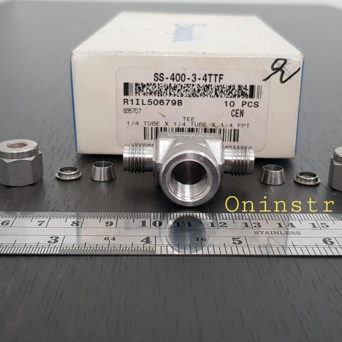 Jual Fitting Female Branch Tee, 1/4 Od X 1/4 Od X 1/4 Fnpt Swagelok Ss ...