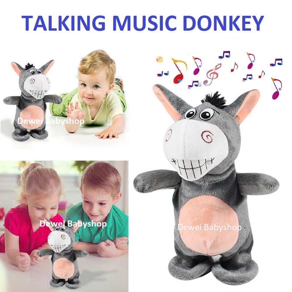 Jual Mainan Boneka Keledai Edukasi Bicara Musik Anak Bayi (Talking ...