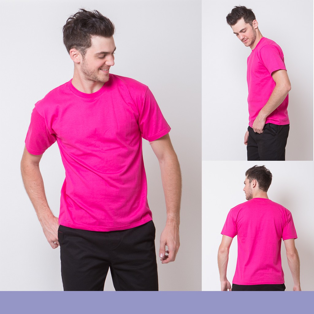 Jual Kaos Polos Pink Tua Cotton Combed 20s size (S-XXXL) | Shopee Indonesia