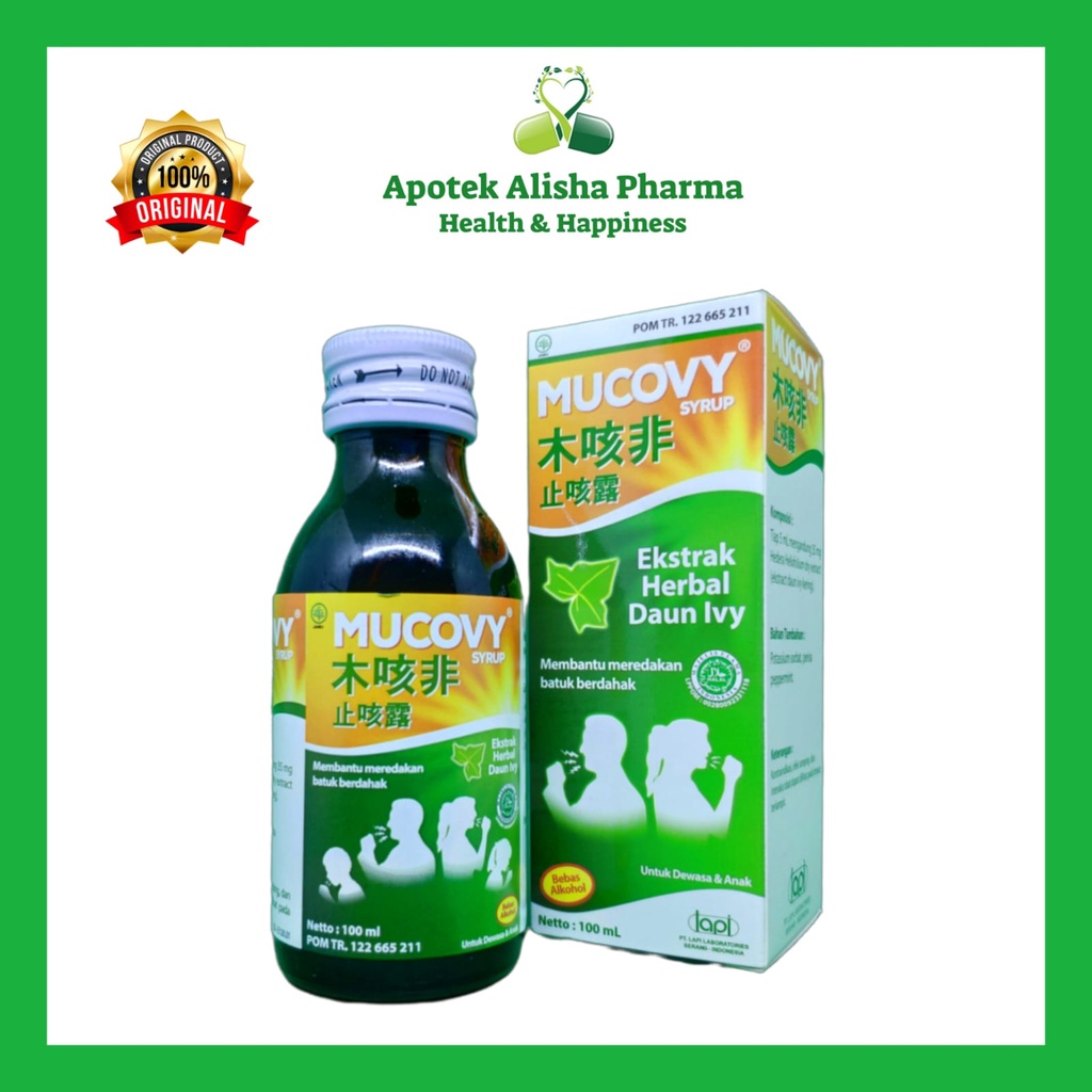 Jual Mucovy Sirup 100ml Lapi Obat Batuk Herbal Aman Ibu Hamil | Shopee ...