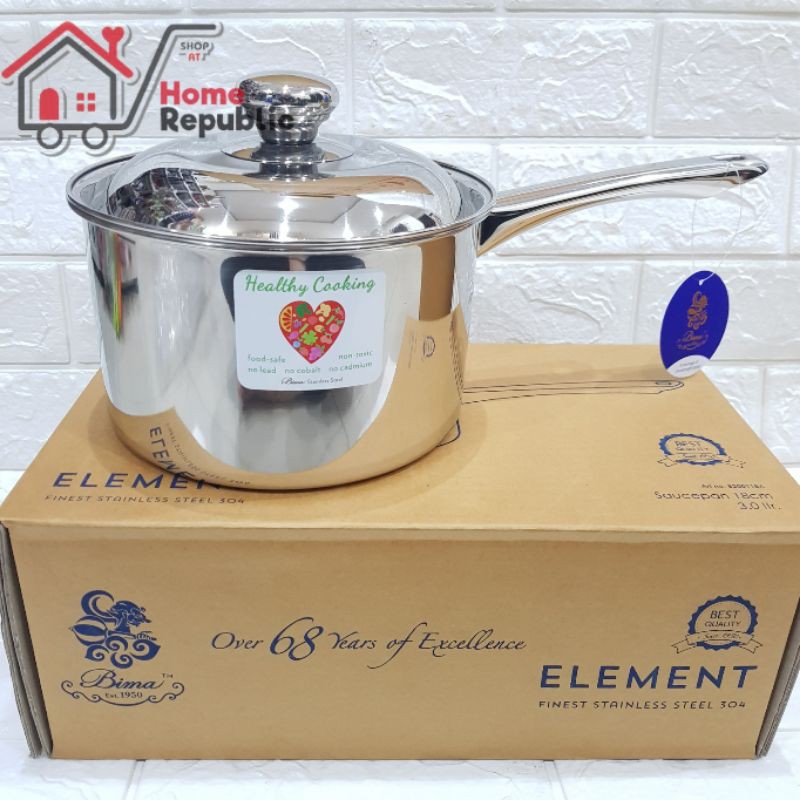 Jual BIMA ELEMENT SAUCEPAN PANCI SUSU MPASI BAYI 14cm 16cm 18cm ...