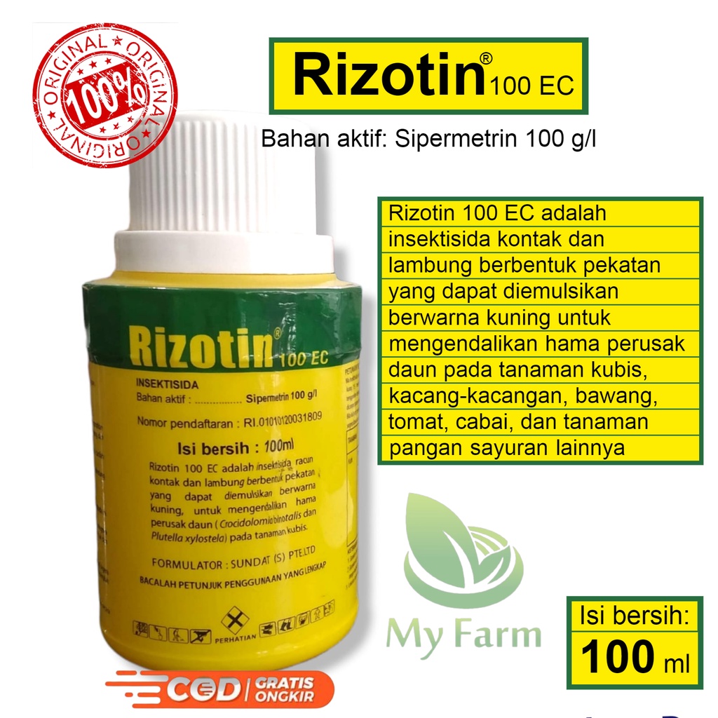 Jual Rizotin 100 Ec 100Ml Insektisida Sipermetrin Pestisida Obat Untuk ...