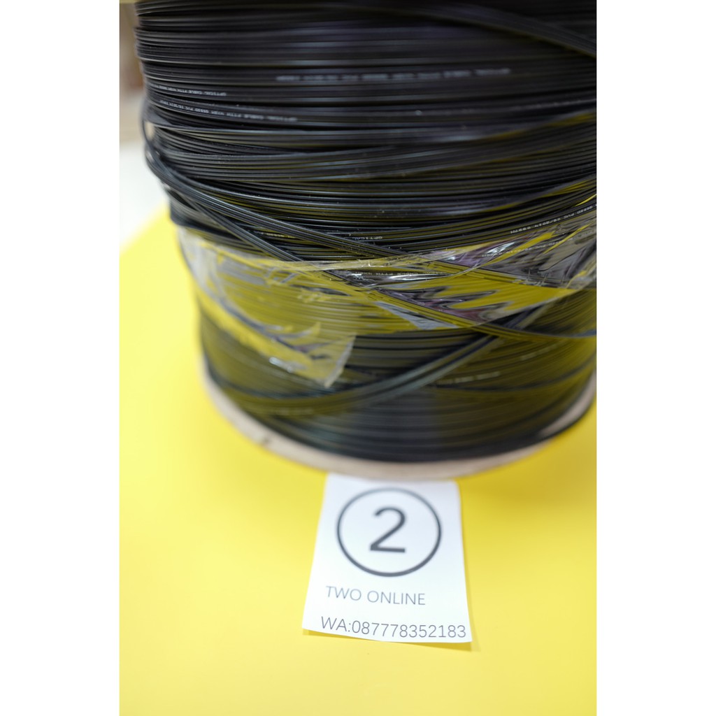 Jual Kabel Drop Wire Optik / DW FO FTTH 2 core /1000MFO/OPTIK/OPTIC ...
