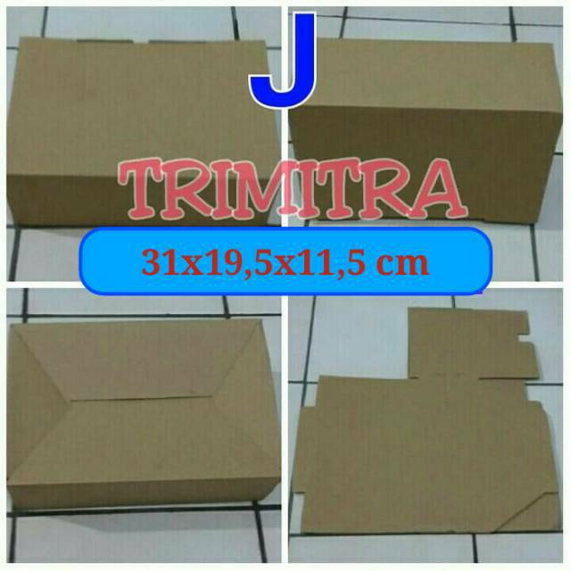 Jual KOTAK KARDUS KARTON BOX SEPATU POLOS TIPE J UKURAN 31X20X12 CM ...