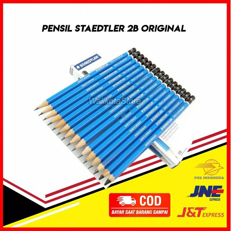 Jual Staedtler 2b Pensil Biru Mars Lumograph 100 Pinsil 2b 1pack