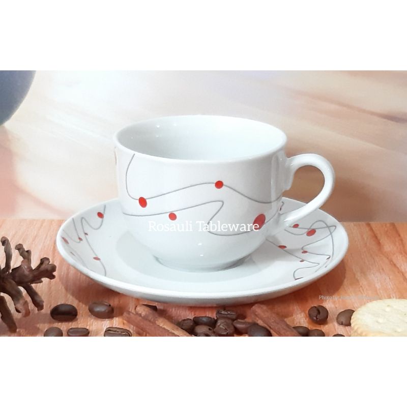 Jual Cangkir Set Keramik | Cangkir Kopi | Cangkir Teh | Motif Dotty ...