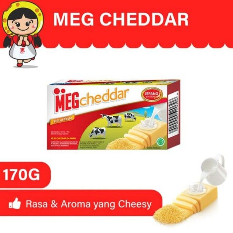 Jual KEJU MEG CHEDDAR 170 GRAM / CHEESE | Shopee Indonesia