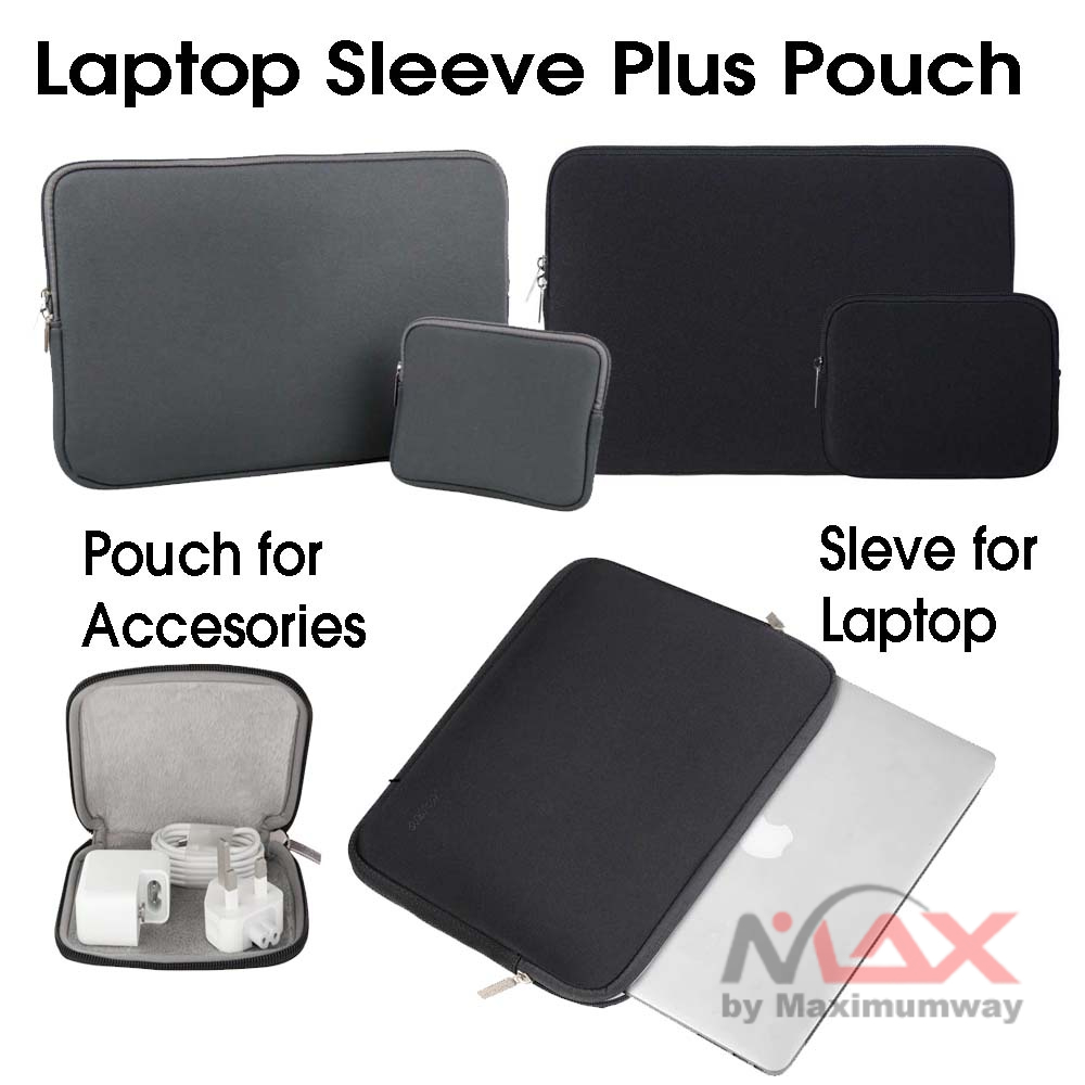 Jual Sarung Cover Laptop plus tempat charger Sleeve Case with Pouch tas ...
