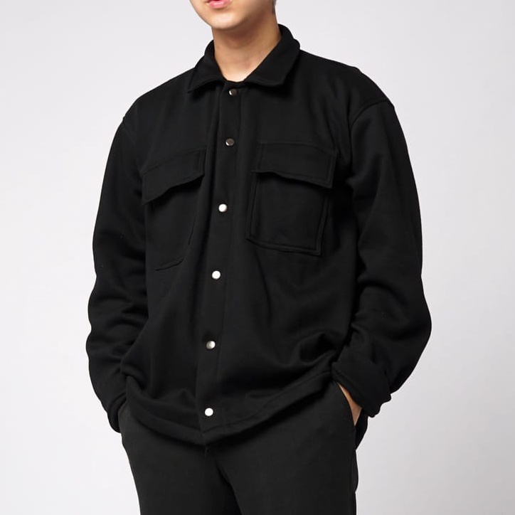 Jual Jaket Pria Shacket Pleece Jacket Sacket model Parka Pleece Hangat ...