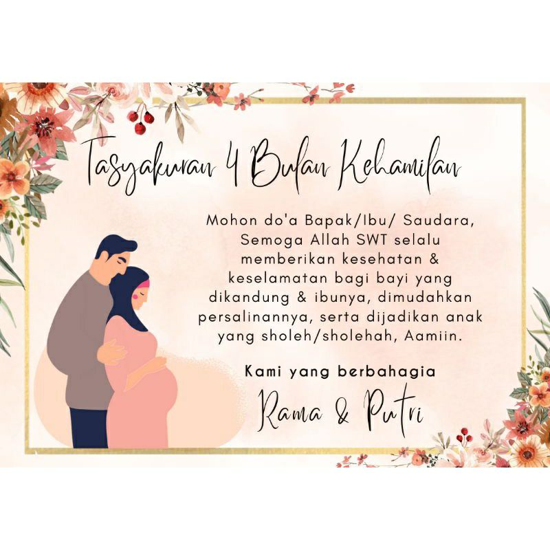 Jual Cetak Stiker Tasyakuran 4 Bulanan, Tasyakuran 7 Bulanan Kehamilan ...
