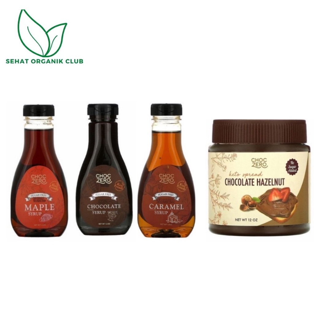Jual ChocZero Maple Syrup Sugar Free Keto friendly ; Chocolate Syrup ...