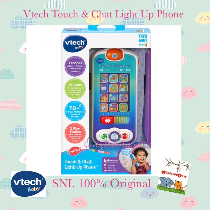 Jual Vtech Touch And Chat Light Up Original Mainan Handphone Edukasi ...