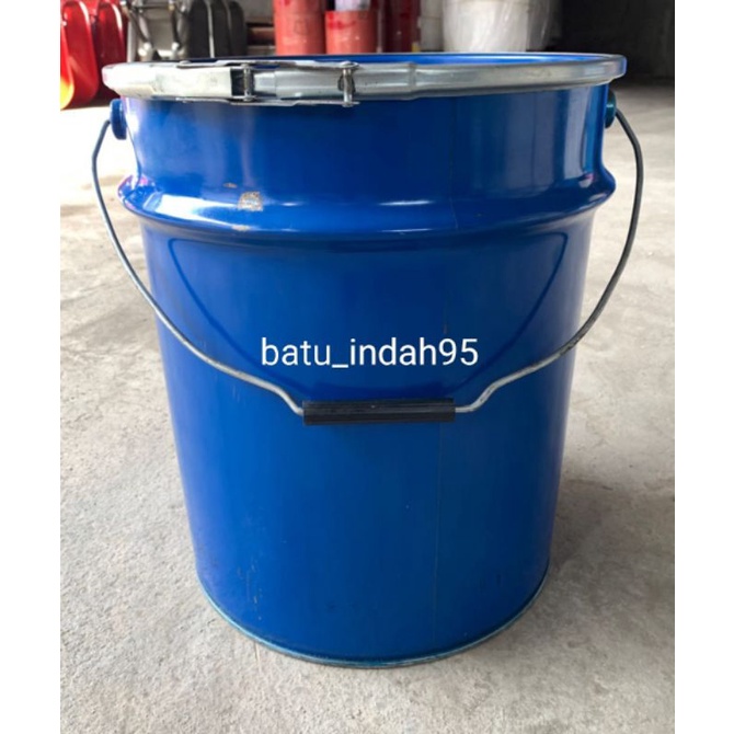 Jual Drum Besi 35 Liter - Ember Kaleng Besi - Tong Besi Plus Tutup Clam ...