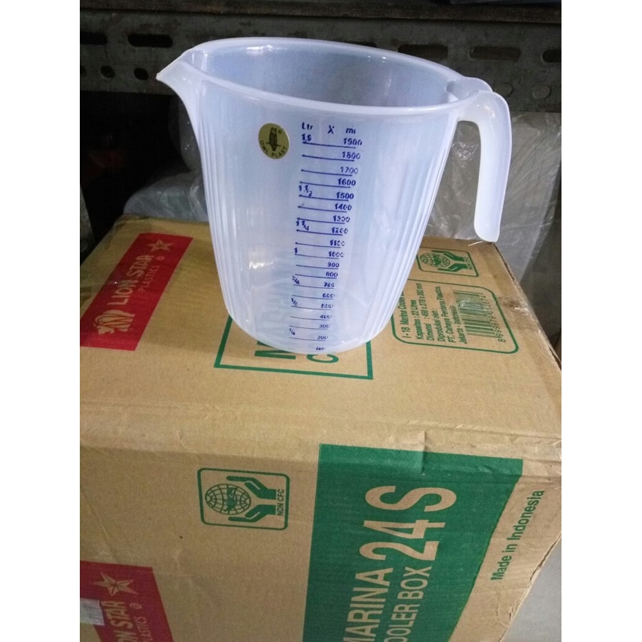 Jual GELAS TAKAR - UKUR - TAKARAN PLASTIK 2 LITER OWL PLAST TEBAL 2L ...