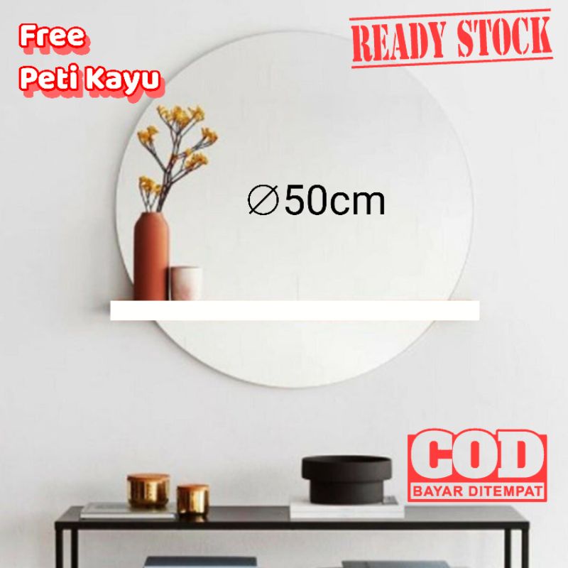 Jual Cermin Rak Diameter 60cm/Kaca Wastafel/Cermin Aesthetic/ Kaca ...