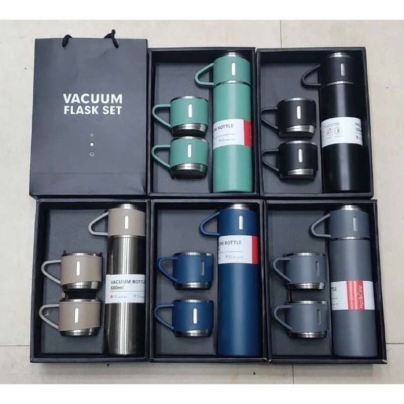 Jual vacum flask set cangkir termos vacum set tumbler sultan gift ...