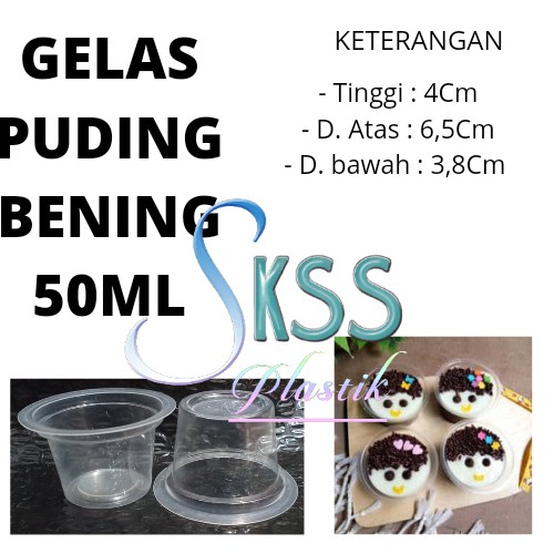 Jual Gelas Puding Bening 50ml Per Roll Isi 50 Pcs l Gelas Plastik ...