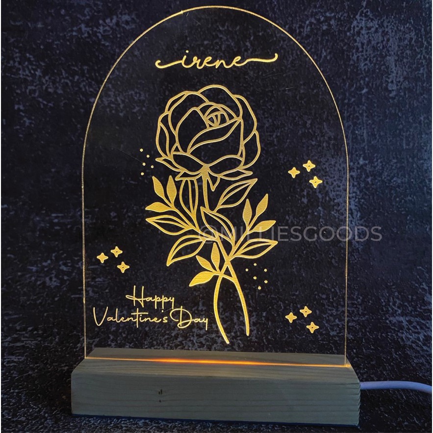 Jual LED Akrilik Night Lamp - Akrilik Lamp Custom - kado unik ...