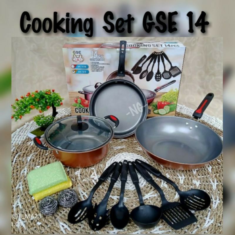 Jual COOKWARE 13PCS ALAT MASAK 13 PIECES PAKET WAJAN SPATULA KOMPLIT ...