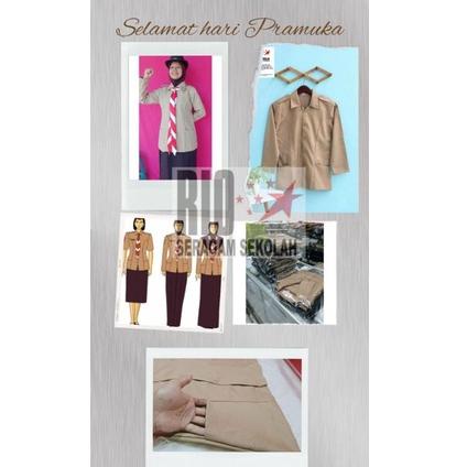 Jual [KODE JIVS7] KEMEJA SERAGAM PRAMUKA PEMBINA WANITA JUMBO, PRAMUKA ...