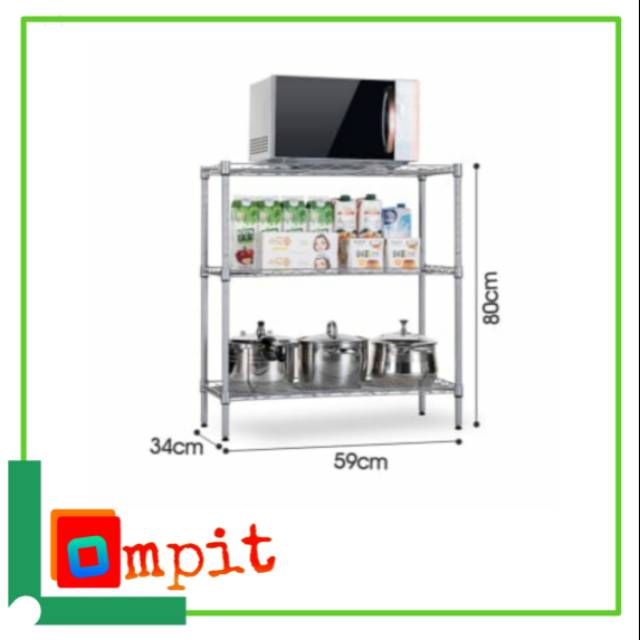 Jual Krisbow Rak Besi Serbaguna 3 Tingkat- Rak Dapur Bongkar Pasang ...