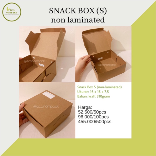 Jual BOX KRAFT 16x16x7,5 NON laminated 50pcs /dos makanan/dos kue ...