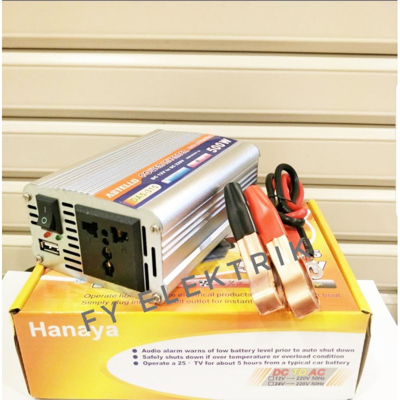 Jual [COD] Power Inverter 500W Hanaya Power Inverter 500 Watt USB ...