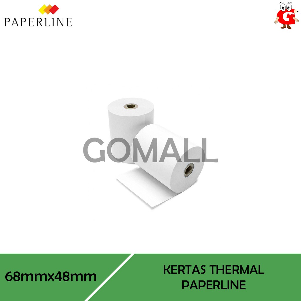 Jual Paperline Kertas Thermal Telestruk Kasir 1 Ply 68x48mm Isi 10 Roll ...