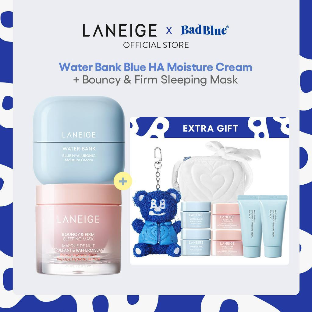 Jual Laneige Night Time Kit FREE Bad Blue (Waterbank Cream Blue HA + B ...