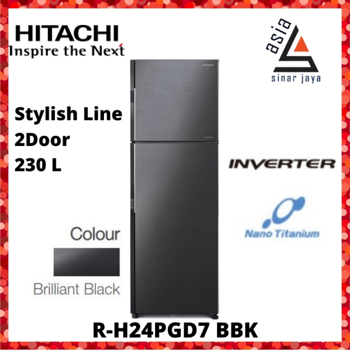 Jual Kulkas Hitachi R-H24PGD7 BBK / BSL 223 Liter Top Freezer | Shopee Indonesia
