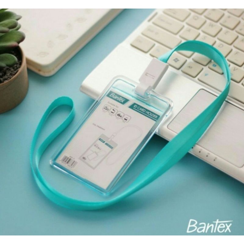 Jual BANTEX ID CARD HOLDER LANYARD POTRAIT - HIJAU TOSCA | Shopee Indonesia