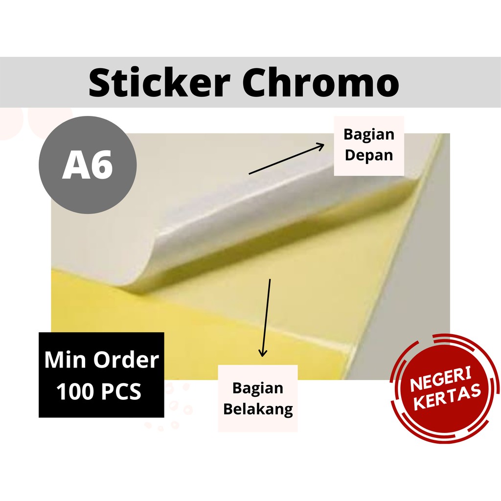 Jual Kertas sticker Chromo Glossy Lintec A6 (500 lembar) | Shopee Indonesia