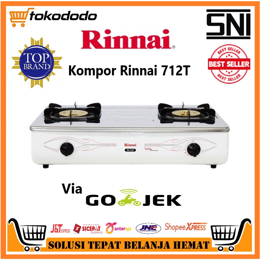 Jual Kompor Gas Rinnai RI 712T Kompor Gas Turbo Rinnai 2 Tungku ...