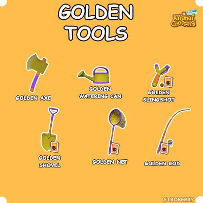 Jual Golden Tools DIY Material Item Bells Animal Crossing ACNH | Shopee ...