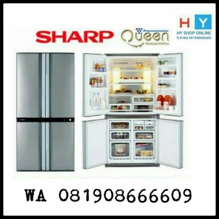 Jual KULKAS SHARP 4 PINTU HYBRID - SJ IF 90 PBSL - SJ-IF90PB/SL ...