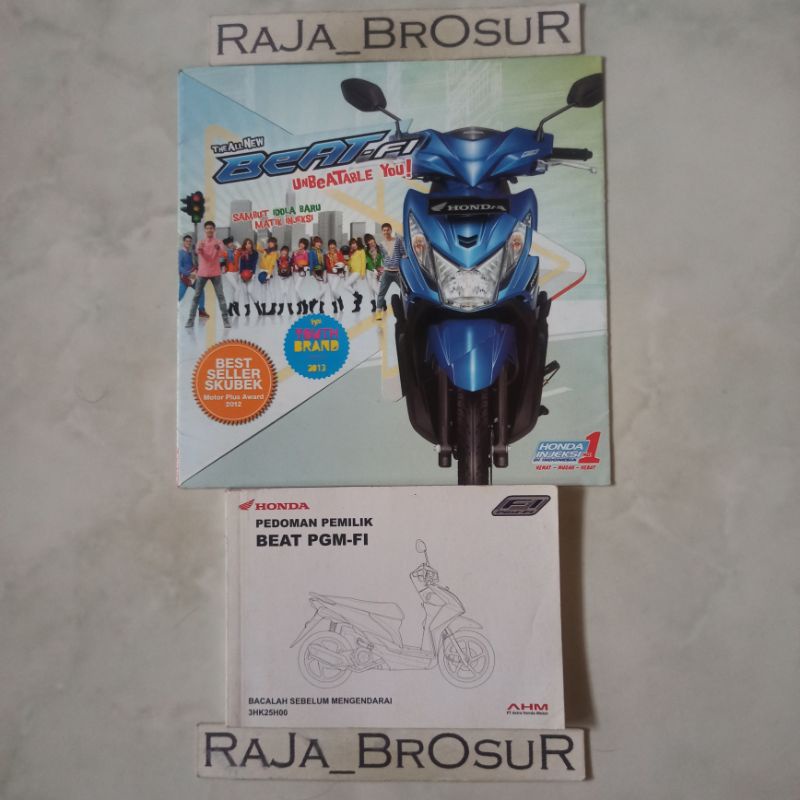Jual Buku pedoman pemilik/Manual book + Poster brosur katalog leaflet Honda Beat PGM FI Injeksi ...